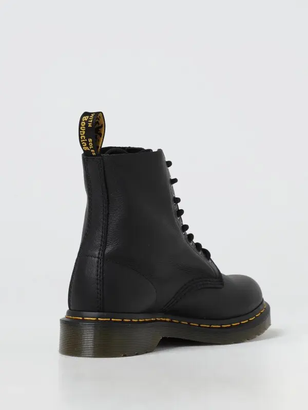 Dr. Martens 1460 Pascal Natural Grain Leather Combat Boots - Black