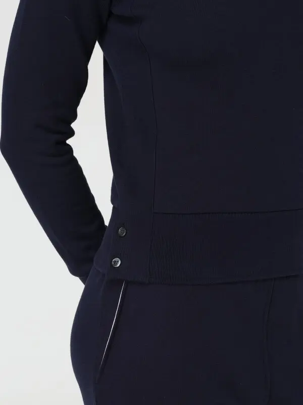 Thom Browne Sweatshirt With Signature Stripes - Blue