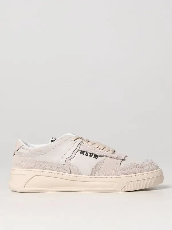 MSGM Leather Sneakers - Milk