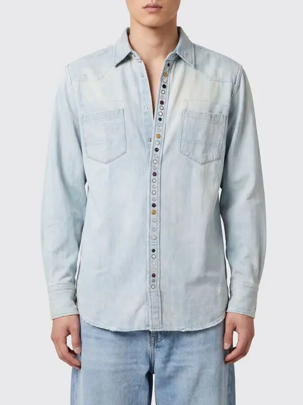 GOLDEN GOOSE Embroidered Cotton Shirt With French Collar