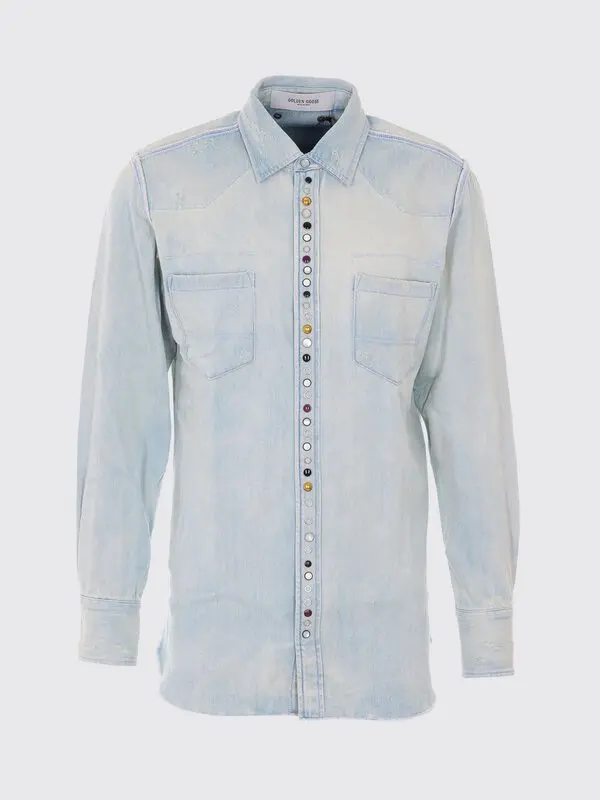 GOLDEN GOOSE Embroidered Cotton Shirt With French Collar