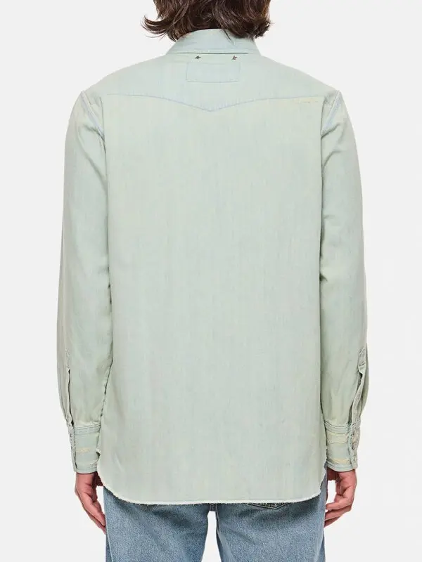 GOLDEN GOOSE Shirt - Gnawed Blue