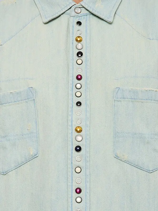 GOLDEN GOOSE Shirt - Gnawed Blue