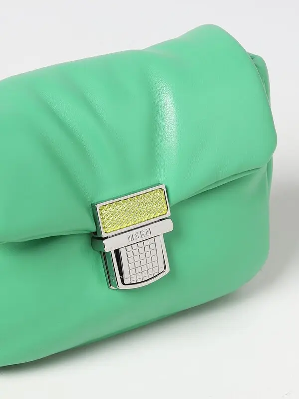 MSGM Synthetic Nappa Leather Bag With Clasp And Chain Strap