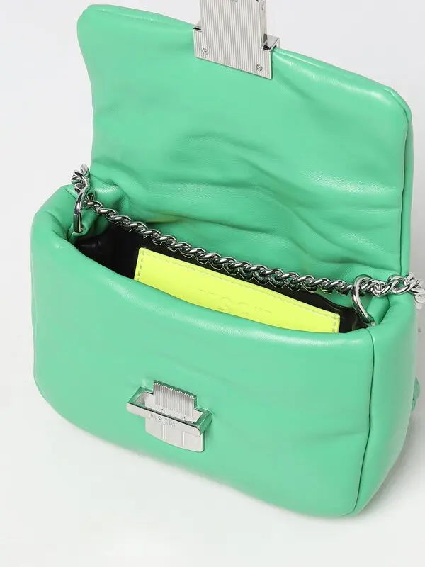 MSGM Synthetic Nappa Leather Bag With Clasp And Chain Strap