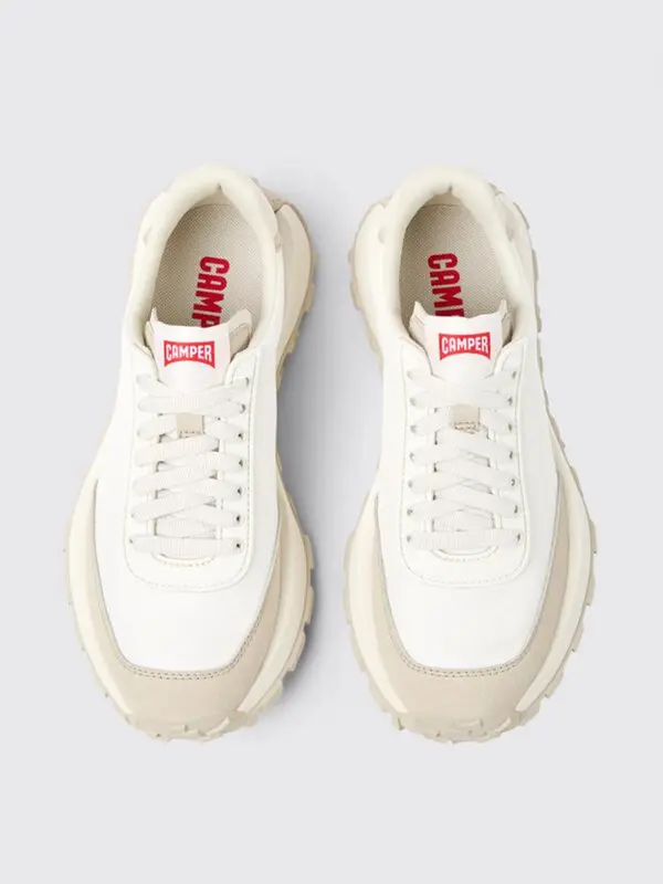 Camper Drift Trail Sneakers In Recycled Fabric And Recycled Leather - White
