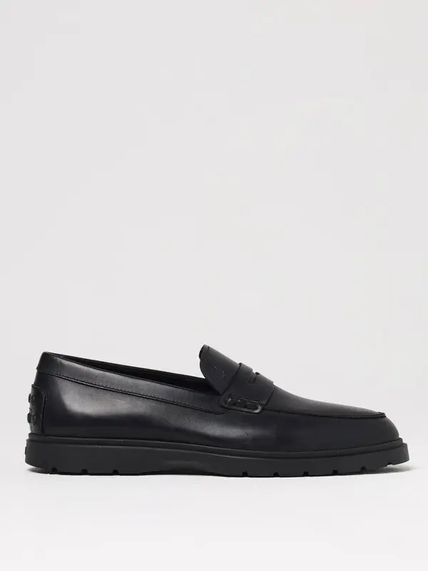 TOD'S Smooth Calfskin Leather Loafers - Black