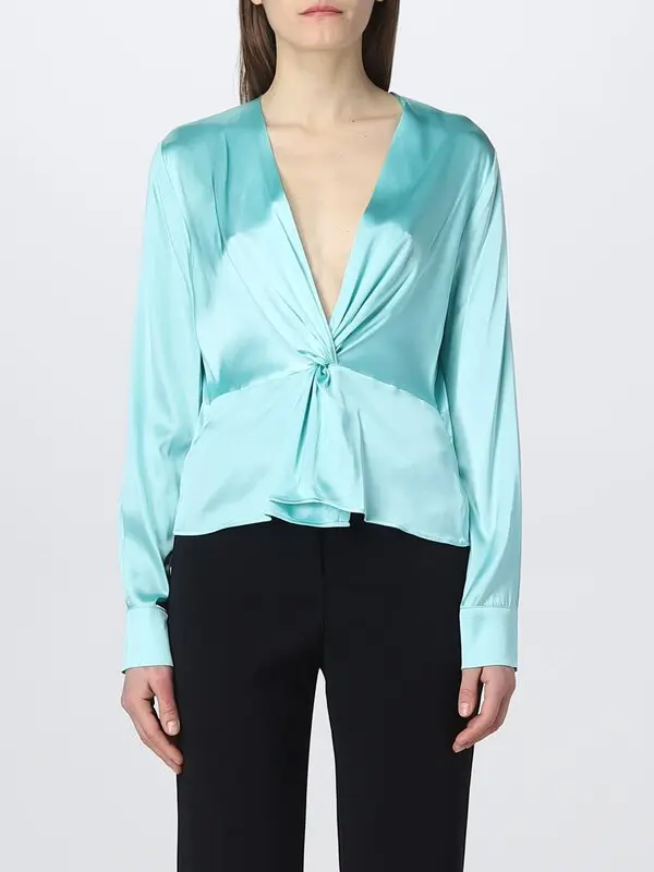 Pinko Draped V-neck Blouse - Green