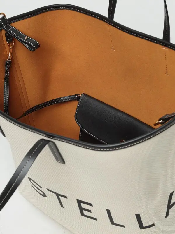 Stella McCartney Canvas Logo Tote Bag - Ecru