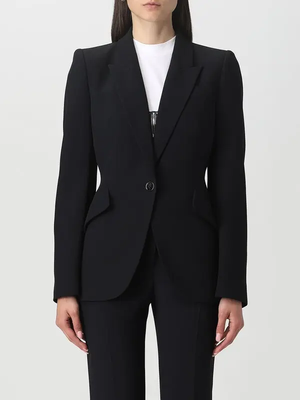 Alexander McQueen Crepe Blazer - Midnight Blue