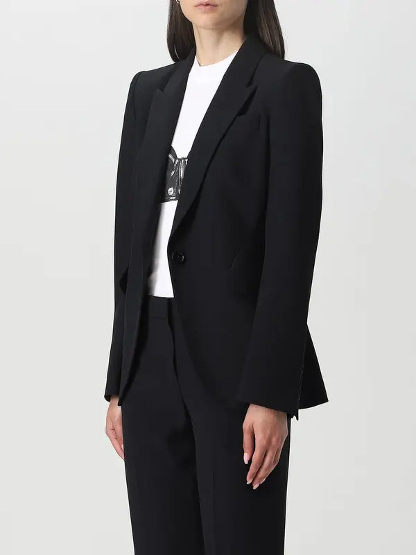 Alexander McQueen Crepe Blazer - Black