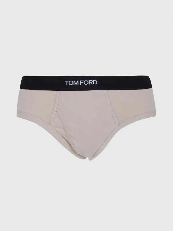 TOM FORD Contrast Logo Waistband Stretch-cotton Briefs - Pink