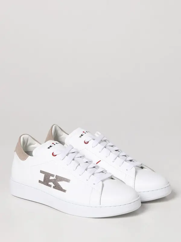 Kiton Leather Lace-up Sneakers - White 1
