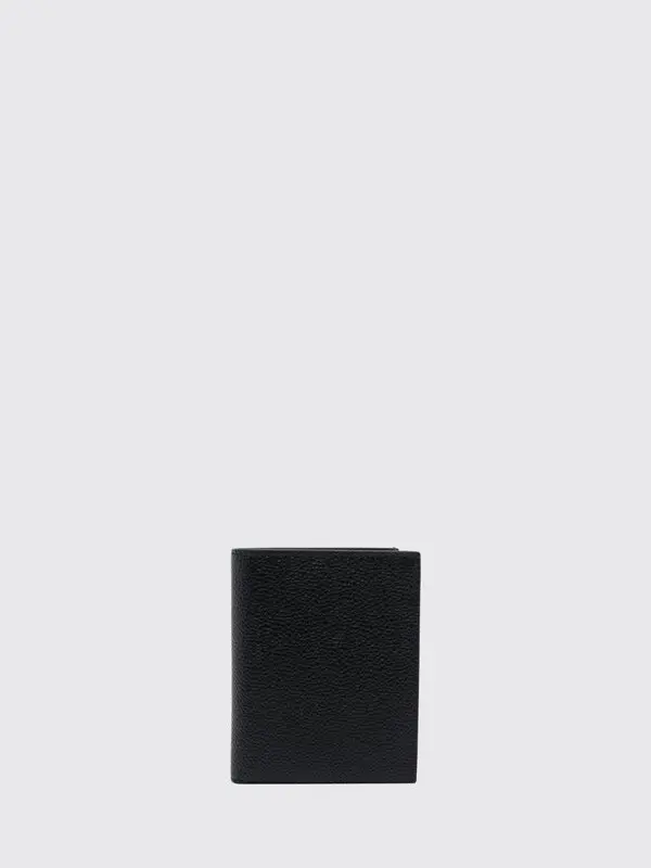 Thom Browne Bifold Wallet In Calf Leather With Coin Pocket