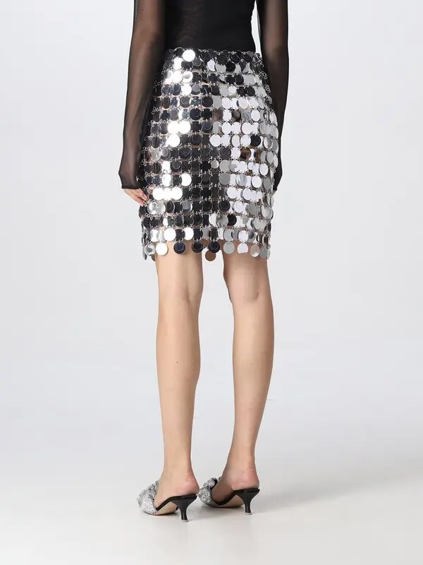 Rabanne Sequined Skirt - Silver