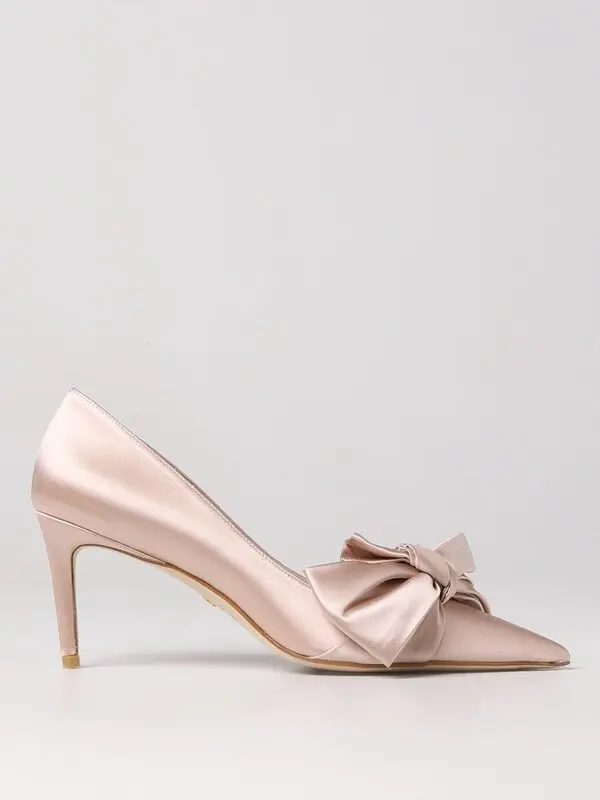 STUART WEITZMAN Loveknot Pumps In Satin - Pink