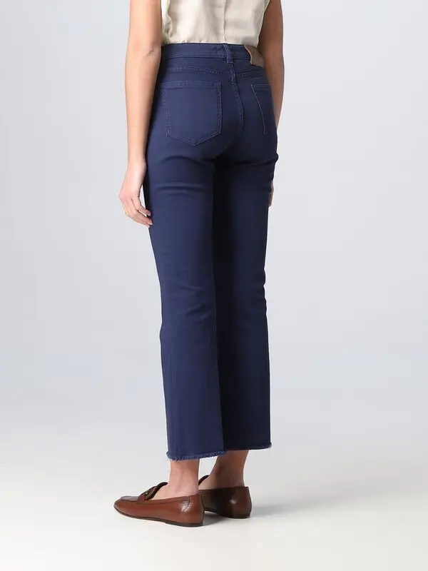 FAY Cropped Flare Jeans With Raw Hem