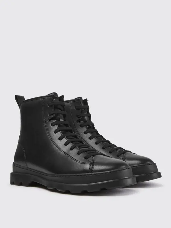 Camper Brutus Ankle Boot In Full-grain Calfskin - Black