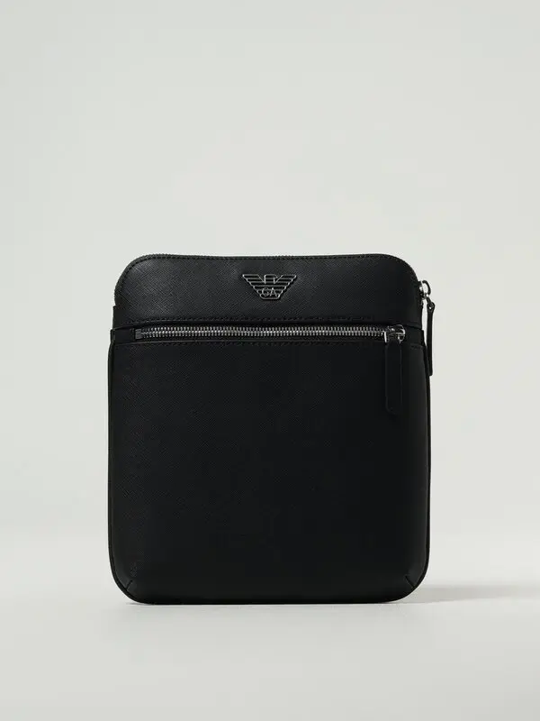 Emporio Armani Saffiano Leather Bag - Black