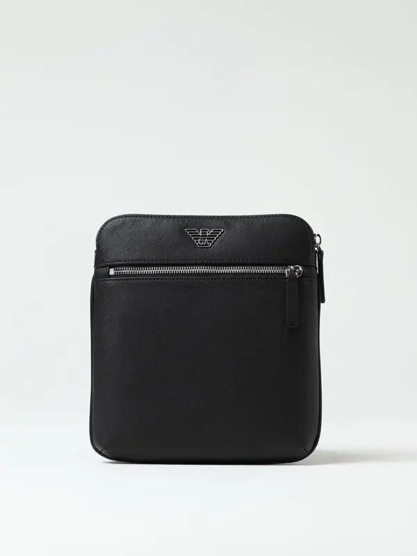 Emporio Armani Saffiano Leather Bag - Black