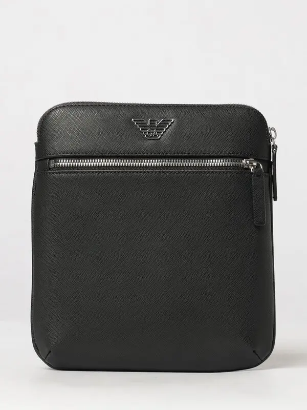Emporio Armani Saffiano Leather Bag - Black