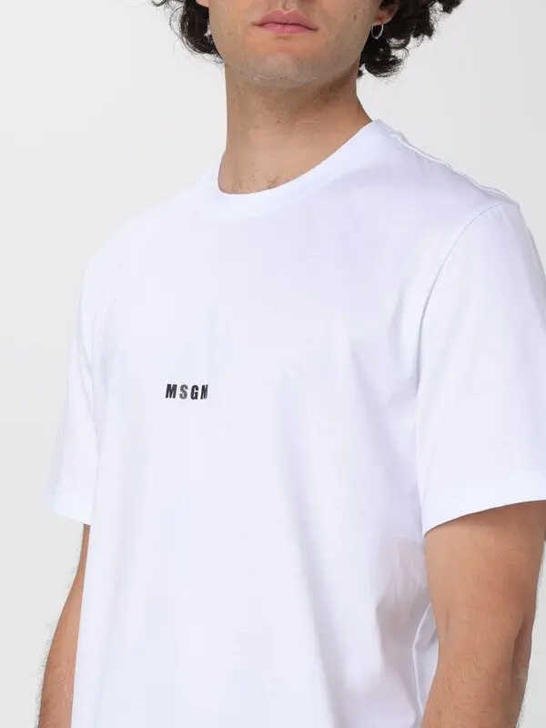 MSGM Cotton T-shirt With Logo - White
