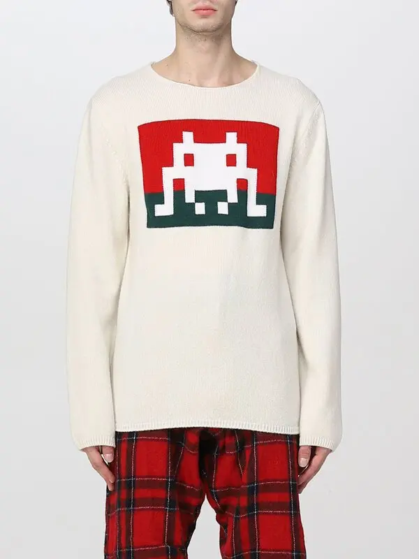 Comme Des Garçons Graphic Knit Sweater - Camel