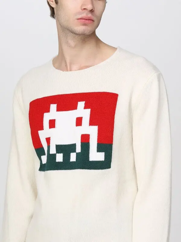 Comme Des Garçons Graphic Knit Sweater - Camel