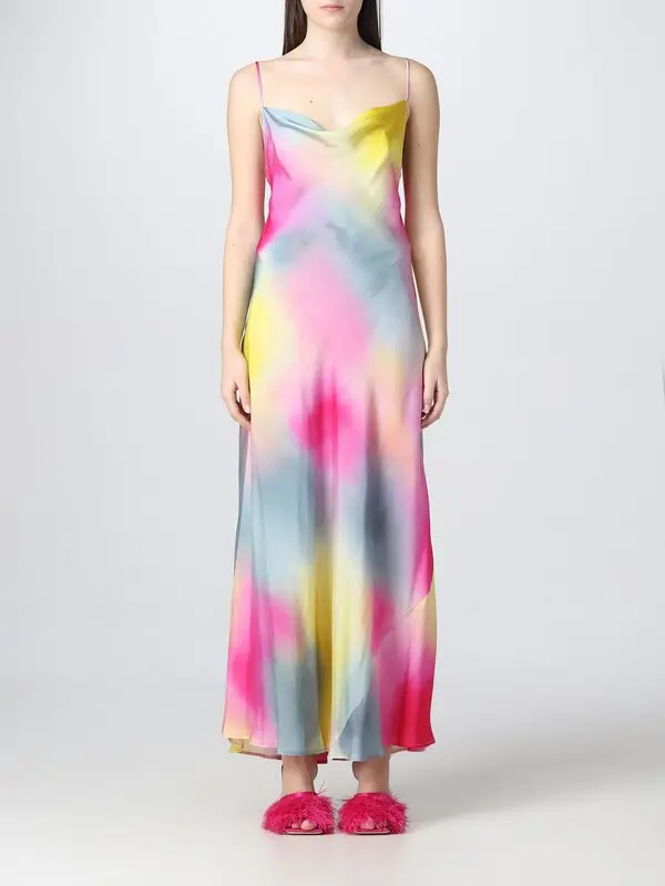 MSGM Abstract Print Maxi Dress