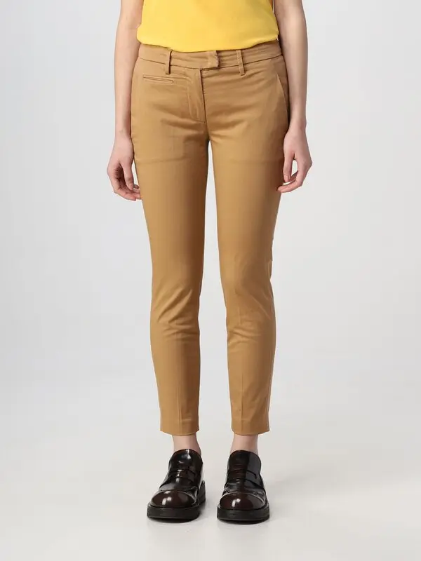 DONDUP Cotton Pants - Leather