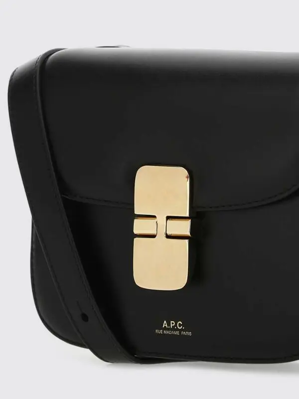 A.p.c. Leather Crossbody Bag - Black