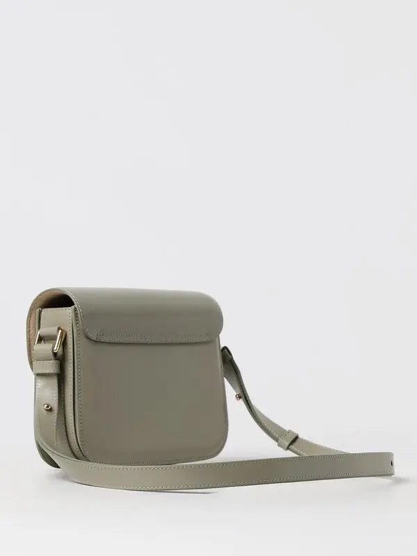 A.p.c. Mini Bag With Turn Lock Closure - Charcoal