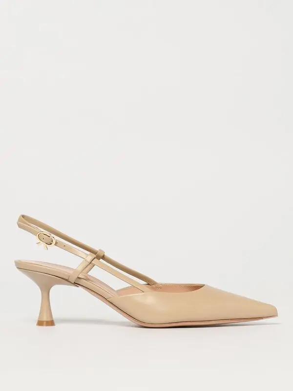 GIANVITO ROSSI Pointed Slingback Pumps - Sand