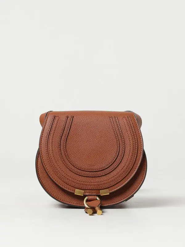 Chloé Marcie Grained Leather Bag - Brown