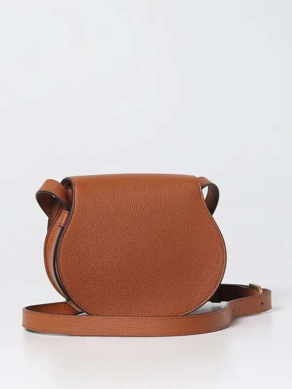 Chloé Marcie Grained Leather Bag - Dove Grey