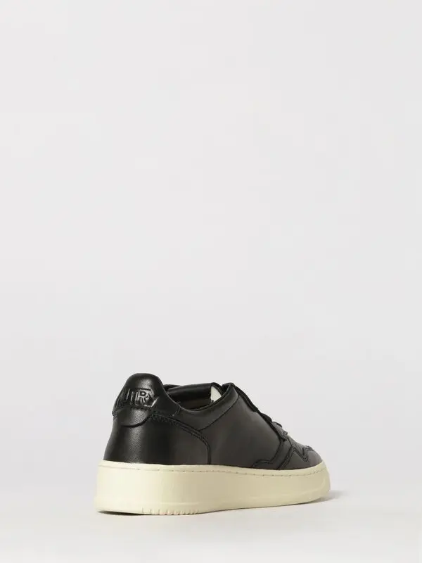 AUTRY Medalist Low Two-tone Calfskin And Suede Trainers - Black