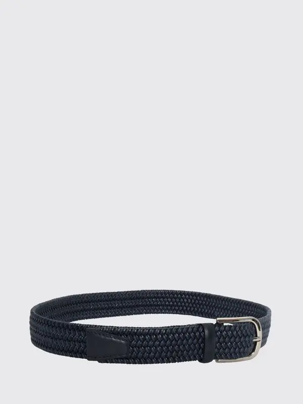 ORTIGNI Woven Leather Belt - Blue