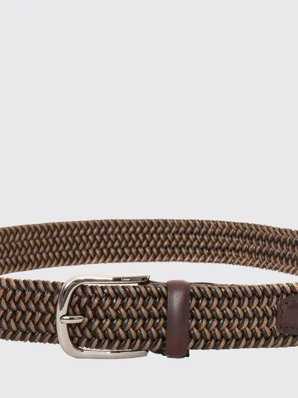 Orciani Woven Leather Belt - Brown