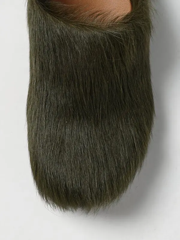 Marni Fur Clogs - Sage