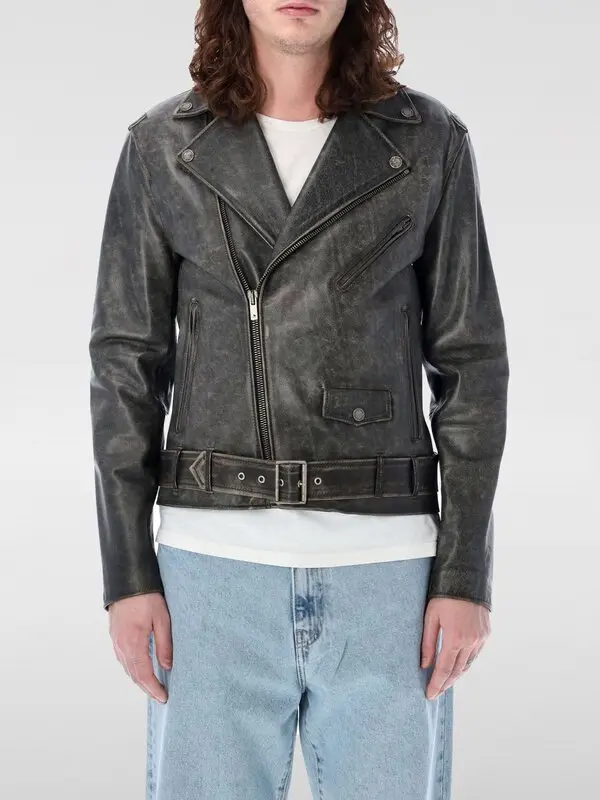 GOLDEN GOOSE Leather Biker Jacket - Black
