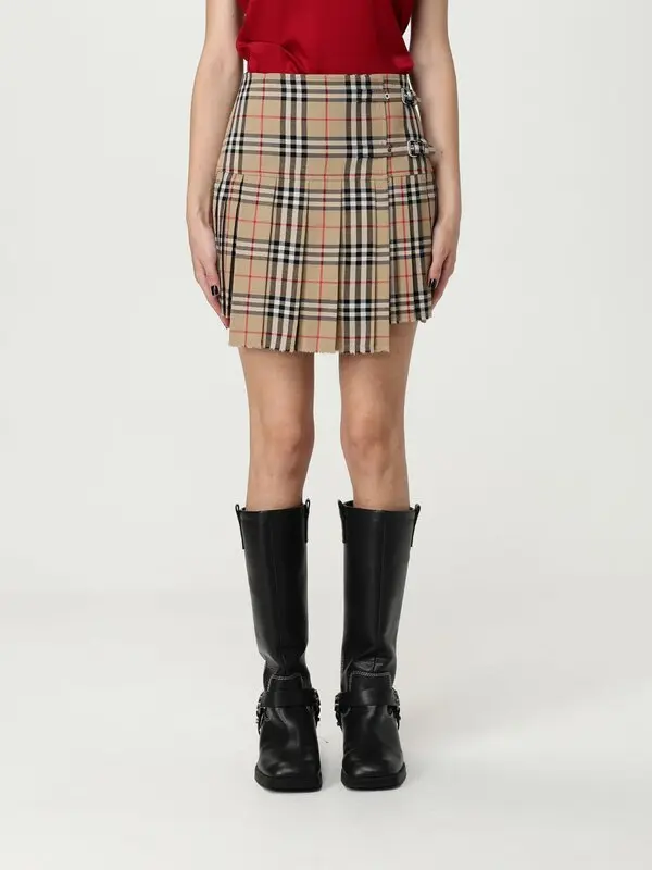 Burberry Vintage Check Wool Mini Skirt