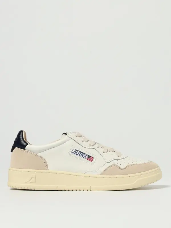AUTRY Medalist Bicolour Leather And Suede Trainers - White