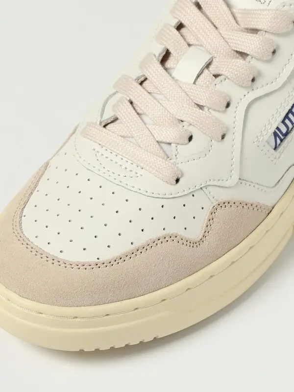 AUTRY Medalist Bicolour Leather And Suede Trainers - White