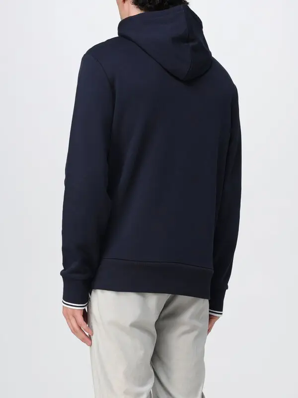 Fred Perry Embroidered Laurel Wreath Hoodie - Navy