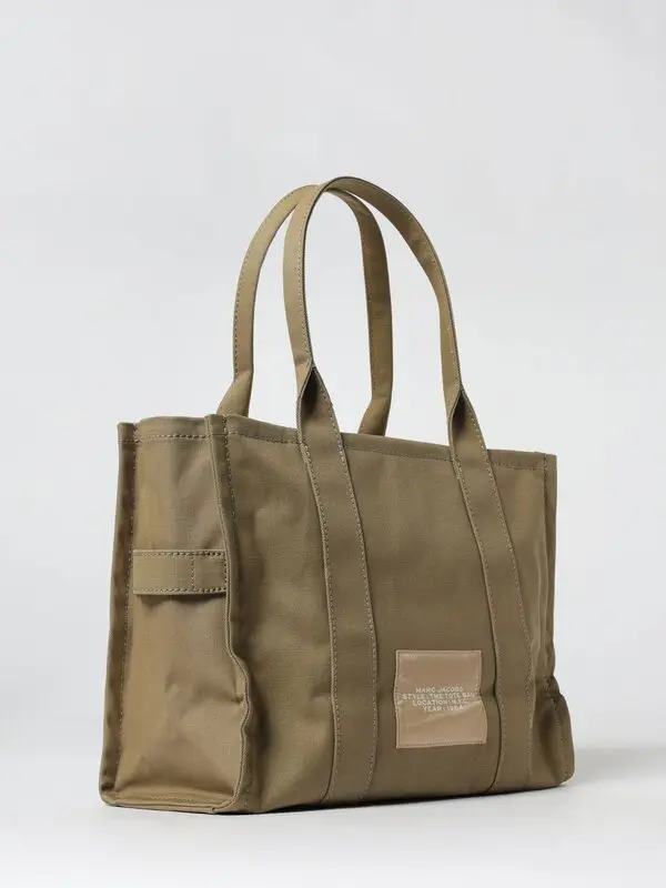 Marc Jacobs The Tote Bag In Canvas With Jacquard Logo - Green