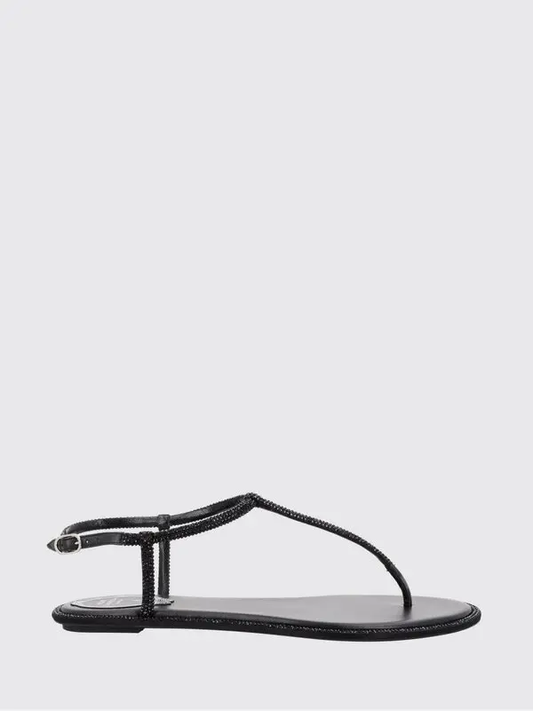 Rene Caovilla Embellished Heeled Sandal - Black