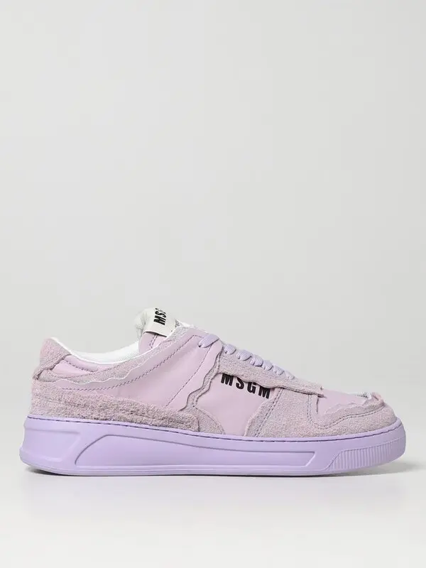 MSGM X Acbc Leather Sneakers - Lilac