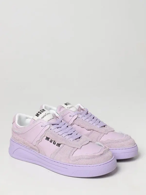 MSGM X Acbc Leather Sneakers - Lilac