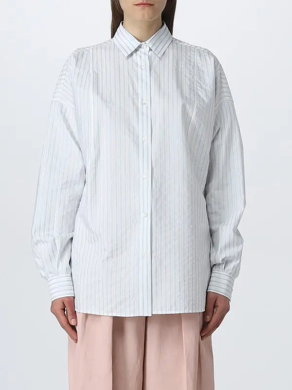 Stella McCartney Striped Cotton Shirt - Blue