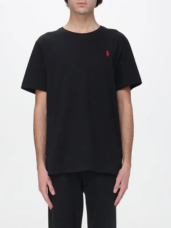 Polo Ralph Lauren Crewneck Cotton T-shirt With Embroidered Pony Logo - Black